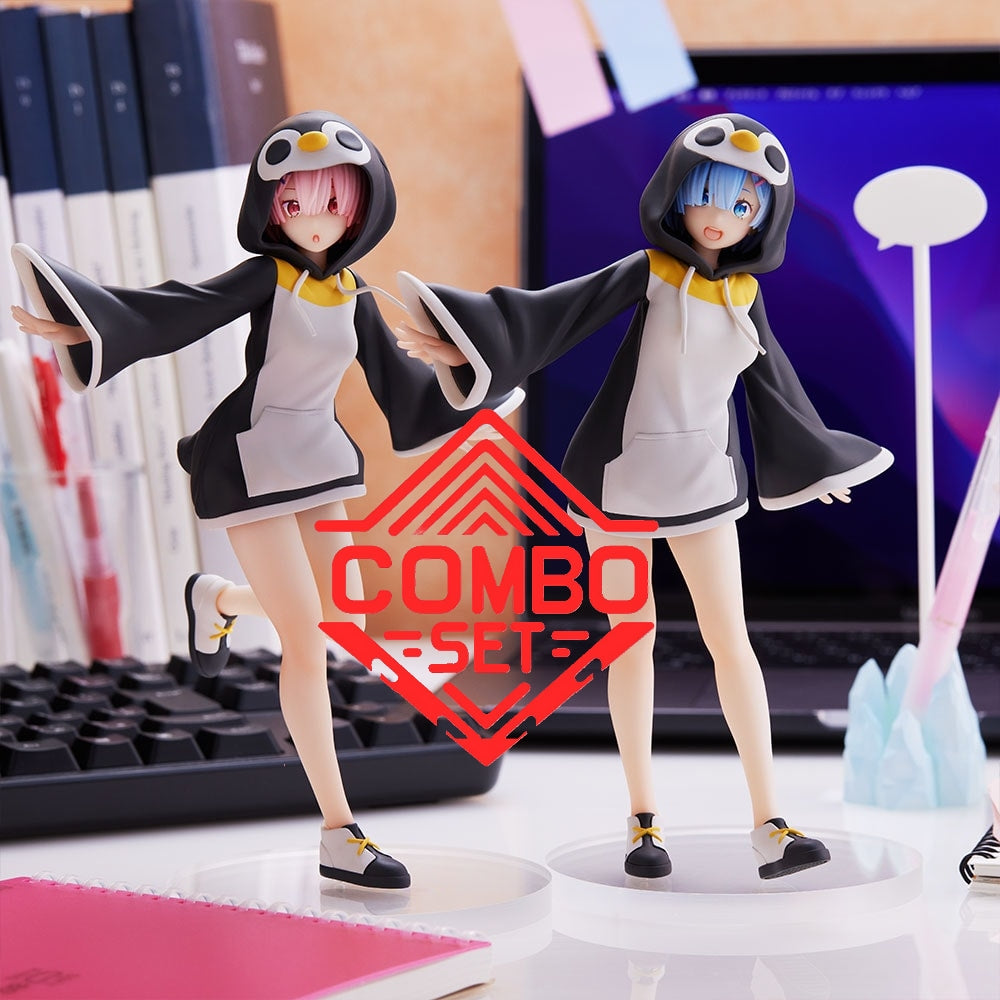 Figurine Ram & Rem Ver.Penguin Luminasta Re:Zero Starting Life in Anot