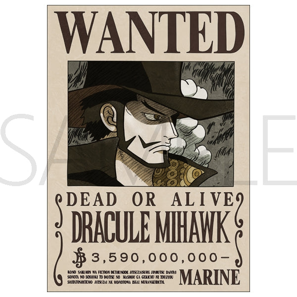 Poster Wanted Mihawk One Piece